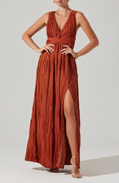 Astr The Label Tesni Sleeveless Dress - Rust