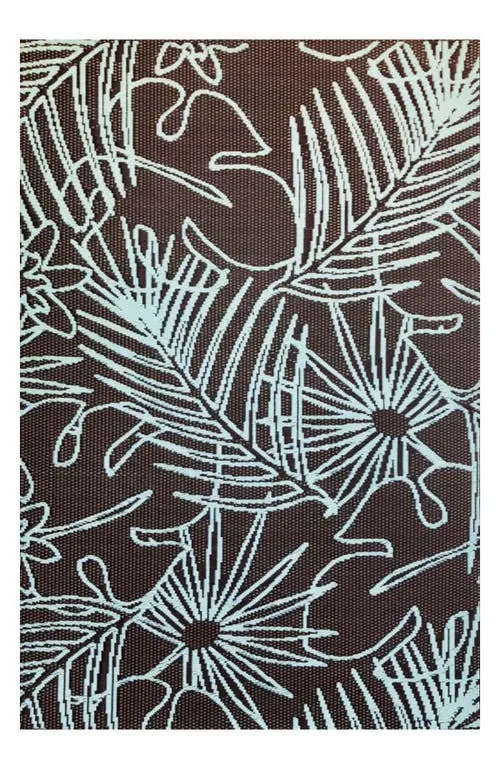 MAD MATS Palm Leaf Teal & Brown