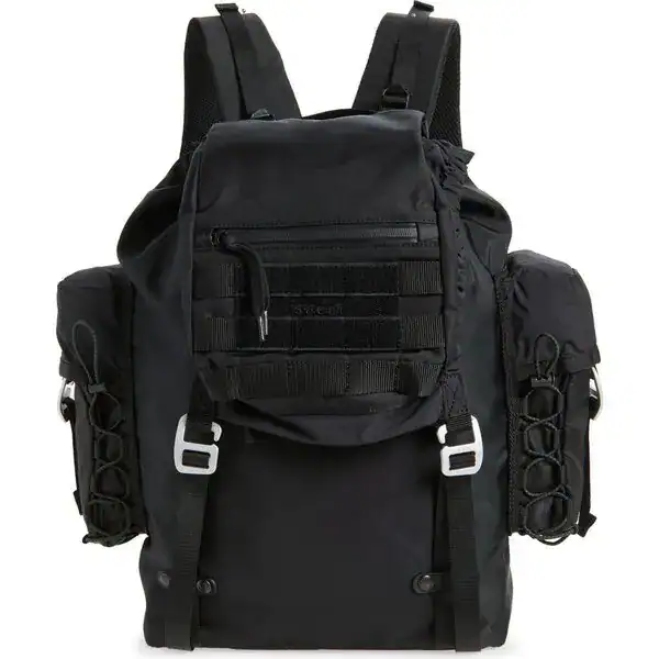 Sacai Hike Tech Canvas Backpack In Black - 52% Off | Editorialist