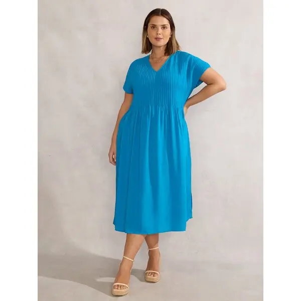 LIVE UNLIMITED Pintuck Midi Dress