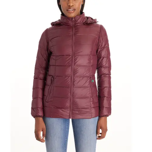 MODERN ETERNITY Lola 5-in-1 Down Maternity Jacket - Burgundy