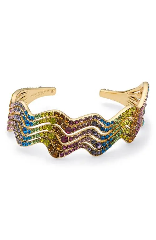 Kurt Geiger Rainbow Crystal Wave Cuff