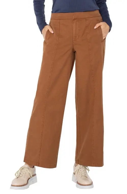 LIVERPOOL High Waist Wide Leg Twill Pants
