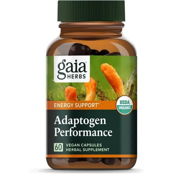 GAIA HERBS Adaptogen Performance Mushrooms & Herbs 60 Capsules