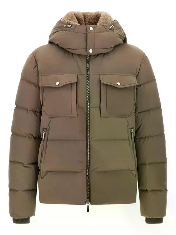 MOORER Alarick Quilted Jacket - Brown