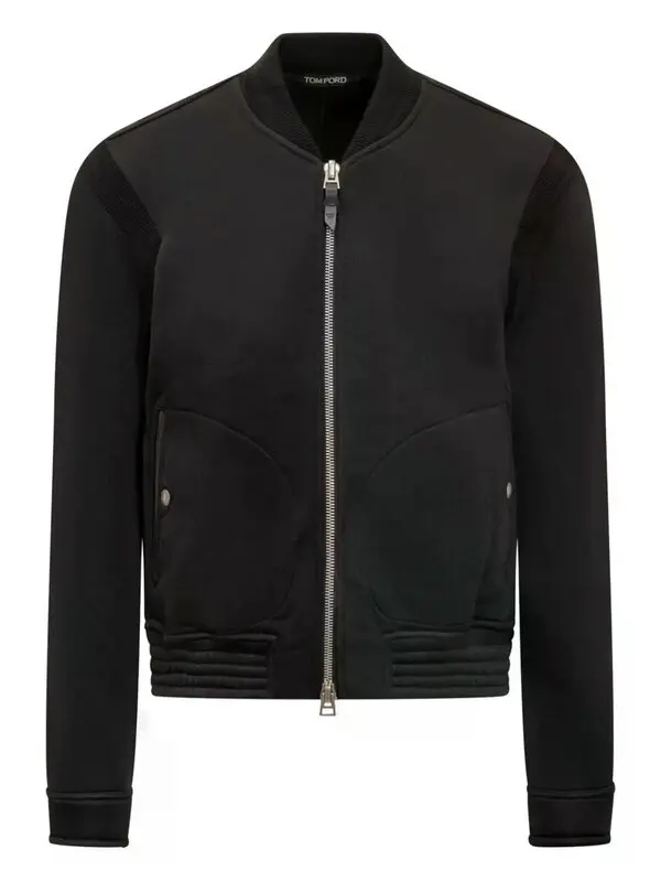 TOM FORD Ribbed-panel Zip-front Bomber Jacket