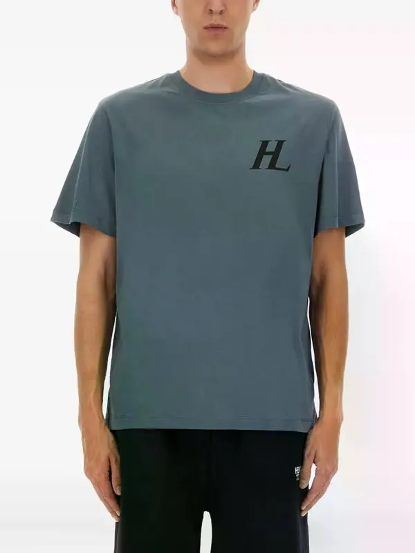 Helmut Lang Logo-print Cotton T-shirt - Blue