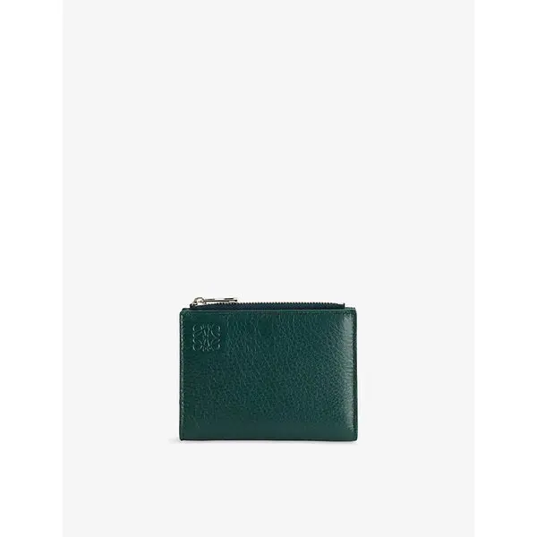 Loewe Slim Compact Leather Wallet - Evergreen
