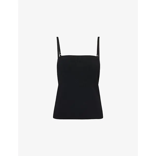 Vince Curved Neckline Knitted Top