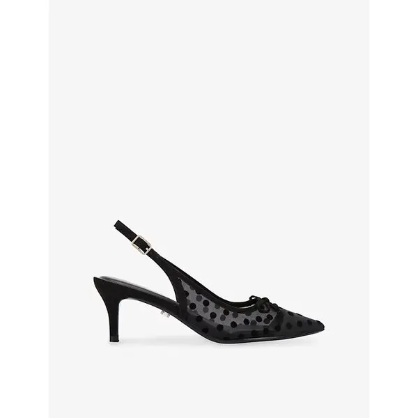 Carvela Positano Vinyl Mesh Kitten Heels