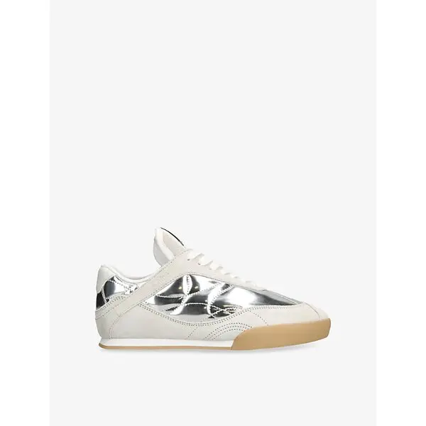 Chloé Kick Metallic-leather And Suede Low-top Trainers