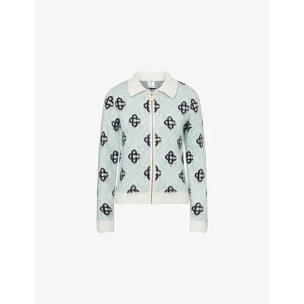 Casablanca High-neck Stretch-wool Blend Jacket