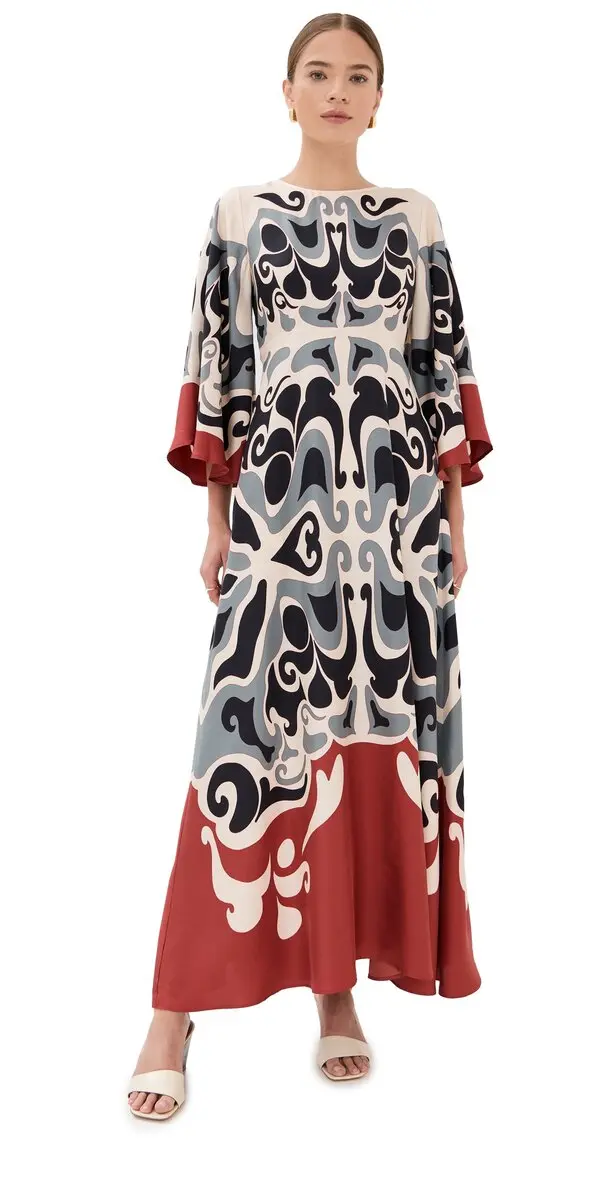 La DoubleJ Long Sorella Printed Maxi Dress - Phoenix Placee