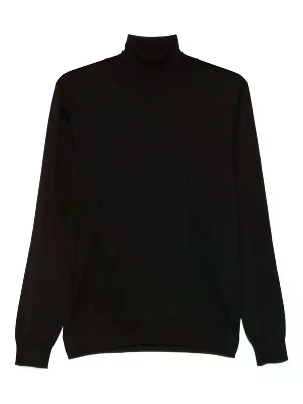 Fedeli Long-sleeve Roll-neck Sweater - Brown