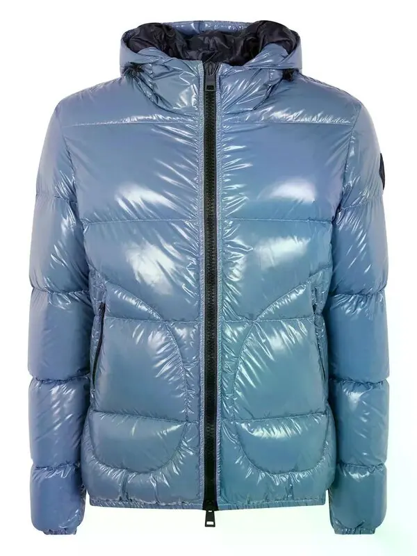 Herno Quilted Hooded Jacket - Blue