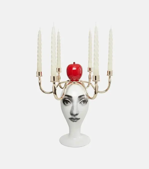 FORNASETTI Sul Tardi Candle Holder With Scented Candles - Multicoloured