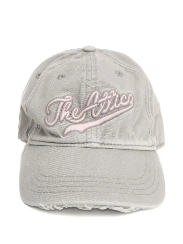 Attico Logo Canvas Baseball Cap - Light Grey