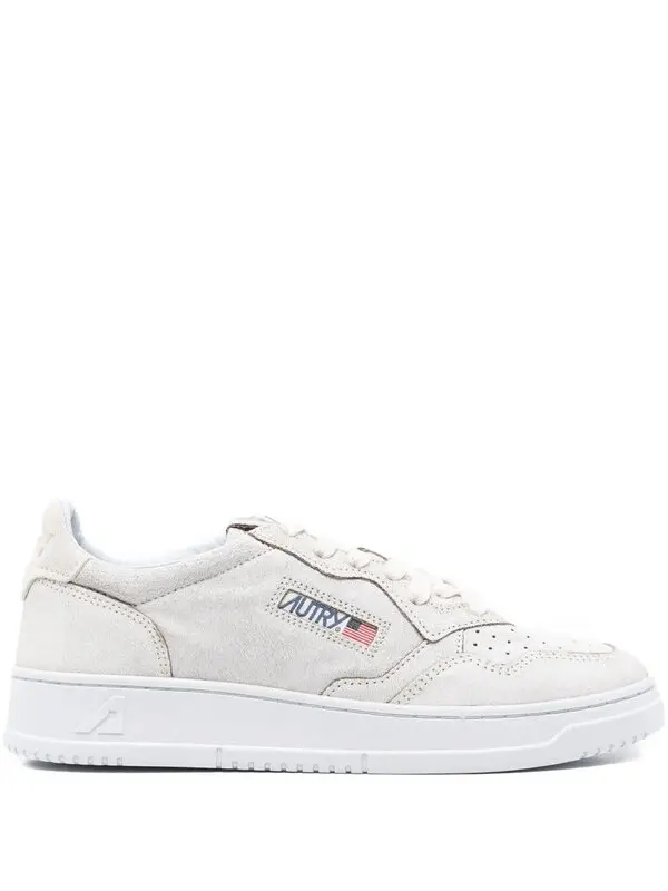 AUTRY Medalist Low Suede And Leather Sneakers - Wht/sky