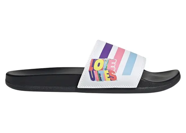 Adidas Adilette Comfort Slides - Cloud White/semi Turbo/pulse Amber