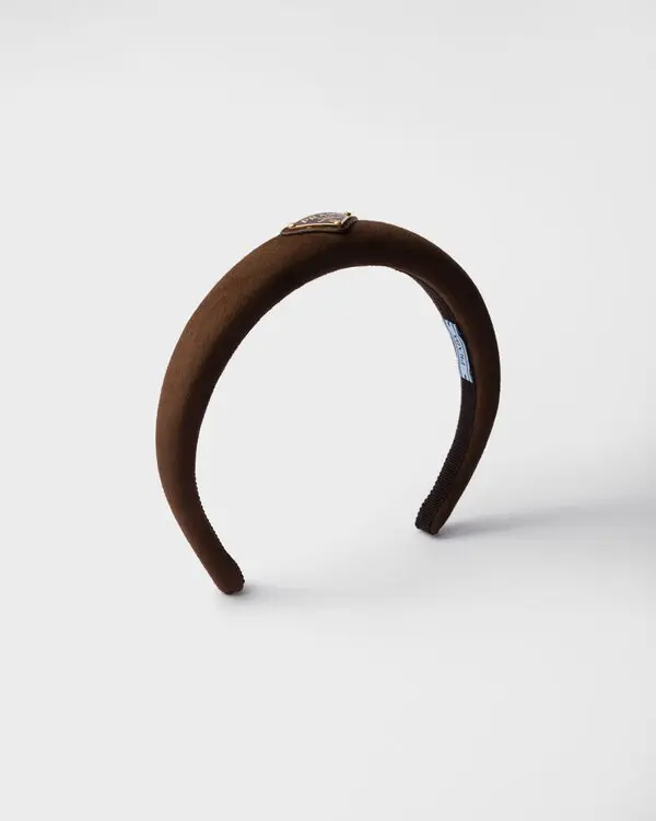 Prada Suede Headband - Cocoa Brown