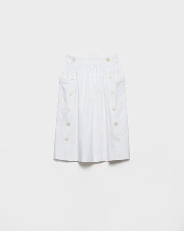 Prada Cotton Gabardine Full Skirt