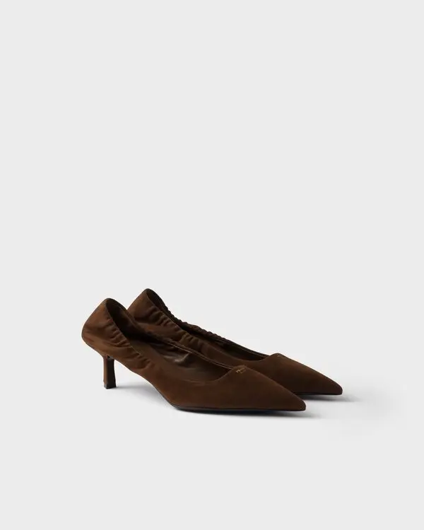 Prada Suede Pumps - Cocoa Brown