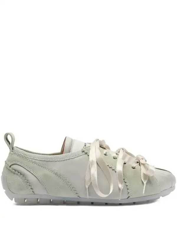 Simone Rocha Satin-ribbon Ballerina Sneakers - Duck Egg
