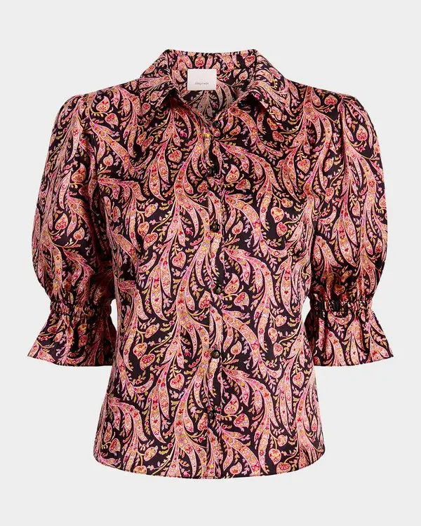 Cinq À Sept Fiona Paisley Print Blouse - Obsidian Multi