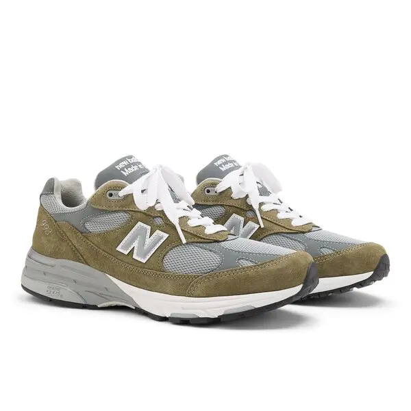 NEW BALANCE Made In Usa 993 - Covert Green With Medium Gray And White