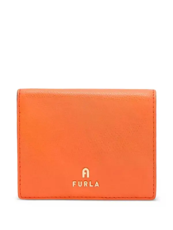 Furla Camelia Leather Logo Wallet - Orange