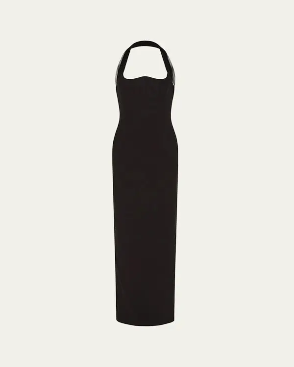 Rachel Gilbert Maria Tulle Halter Column Gown - Maria Gown