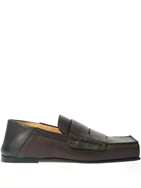 Jacquemus Leather Square-toe Loafers - Brown