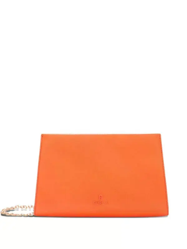 Furla Mini Leather Chain Strap Bag - Orange