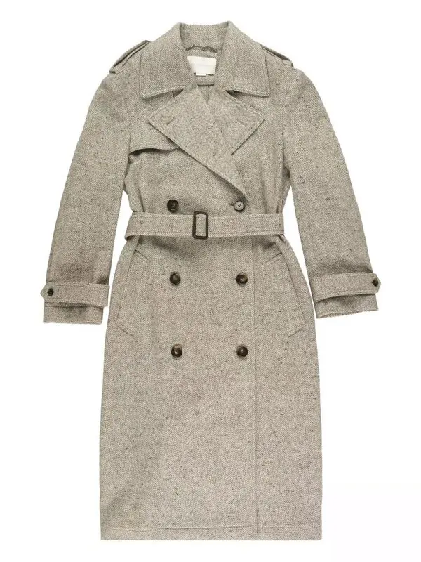 Stella McCartney Herringbone Belted Coat