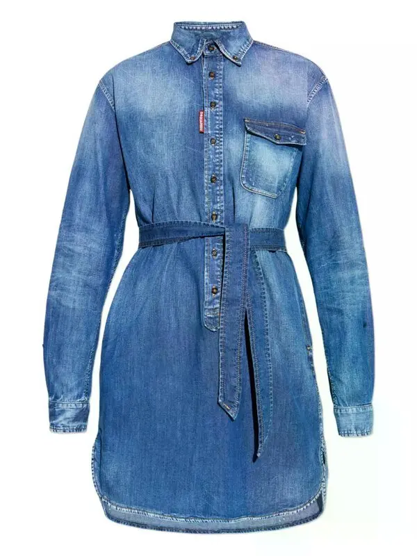 Dsquared2 Button-fastening Denim Mini Dress