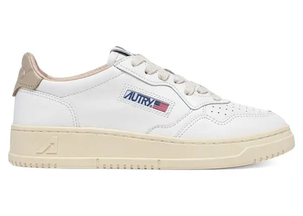 AUTRY Medalist Leather Low Sneakers - White/tidal Foam
