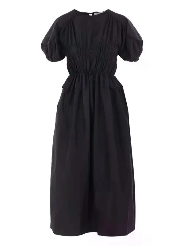 Cecilie Bahnsen Smocked Midi Dress - Black