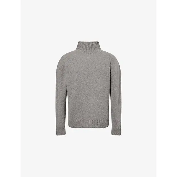 THE ELDER STATESMAN Relaxed-fit Turtleneck Cashmere Jumper - Lightgrey
