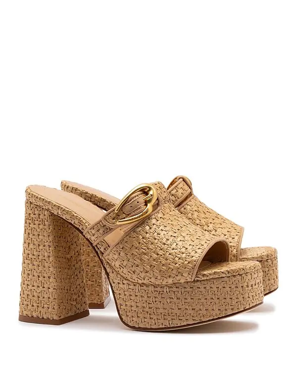 Larroude Dolly Verona Mule Sandals - Natural