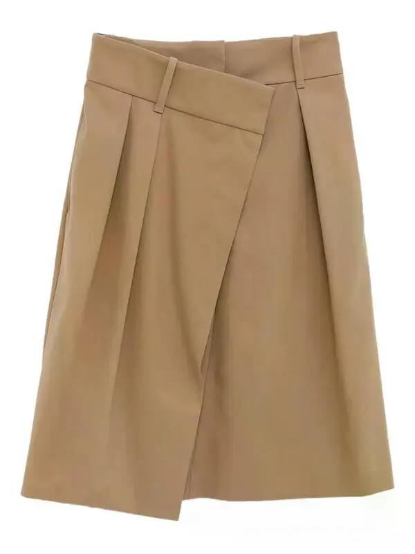 Loewe Pleated Wrap Skirt - Neutrals