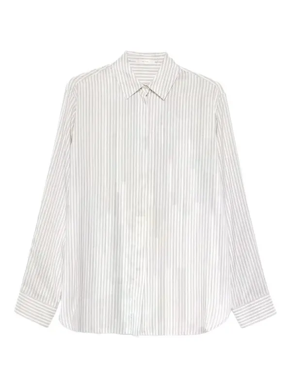 THE ROW Vanda Striped Long-sleeve Shirt - White