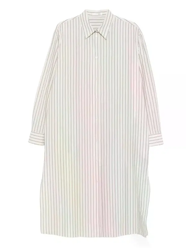 THE ROW Chihiro Striped Shirt Dress - Neutrals
