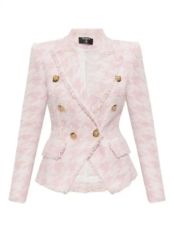 Balmain Tweed Frayed Blazer - Grd