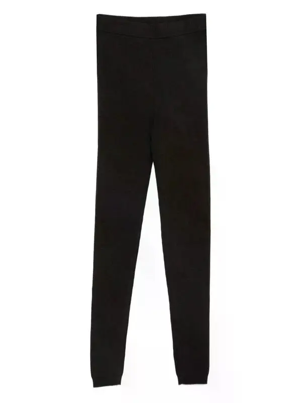 P.a.r.o.s.h Ribbed Wool Leggings - Brown