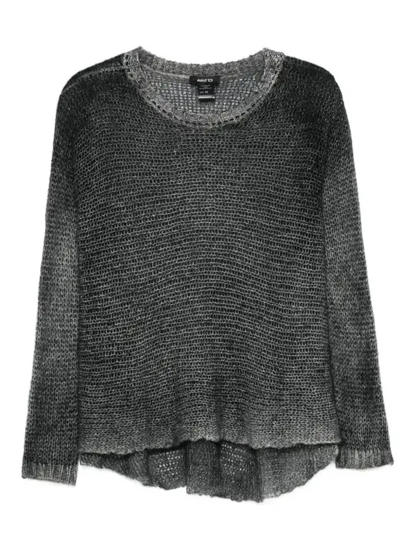 Avant Toi Open-knit Long-sleeve Sweater