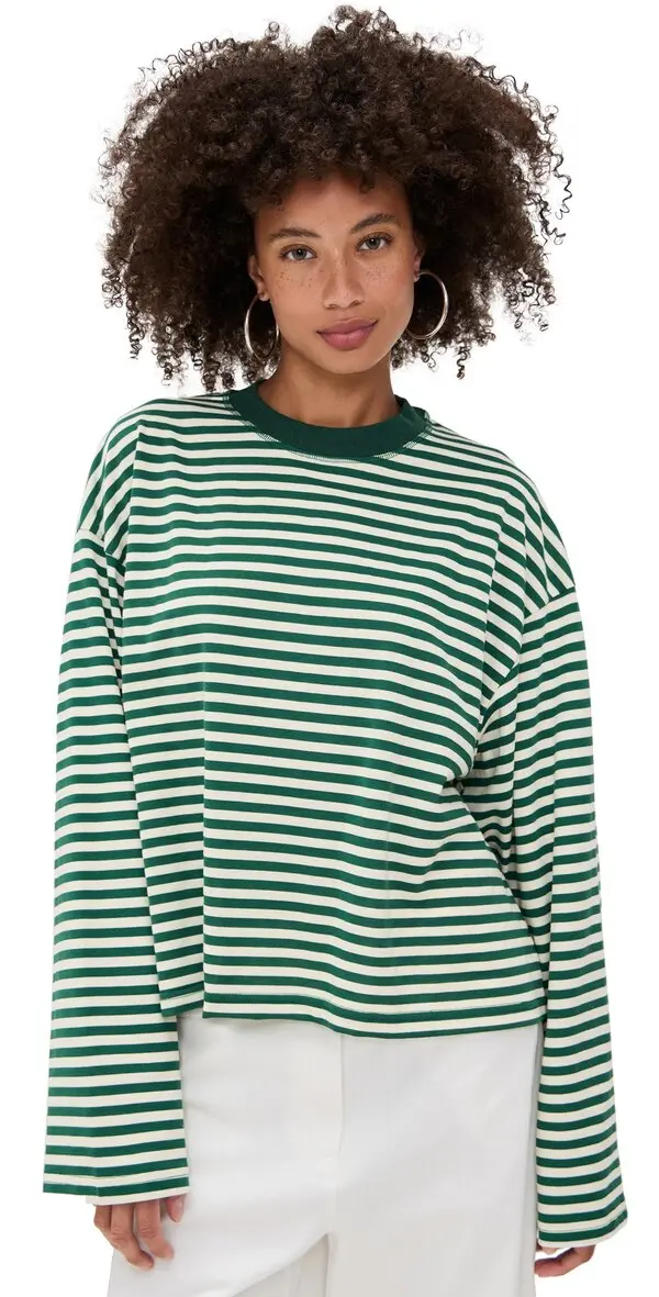 Lioness Bloom Long Sleeve - Moss Stripe