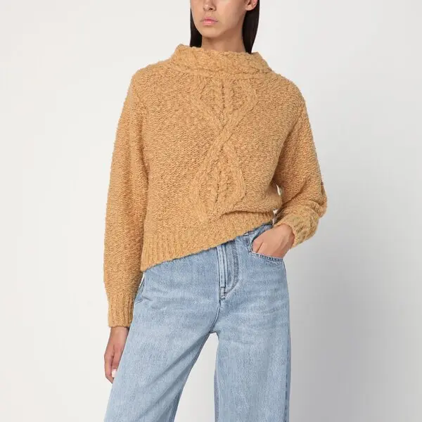 Isabel Marant Cable Knit Romane Sweater - Brown
