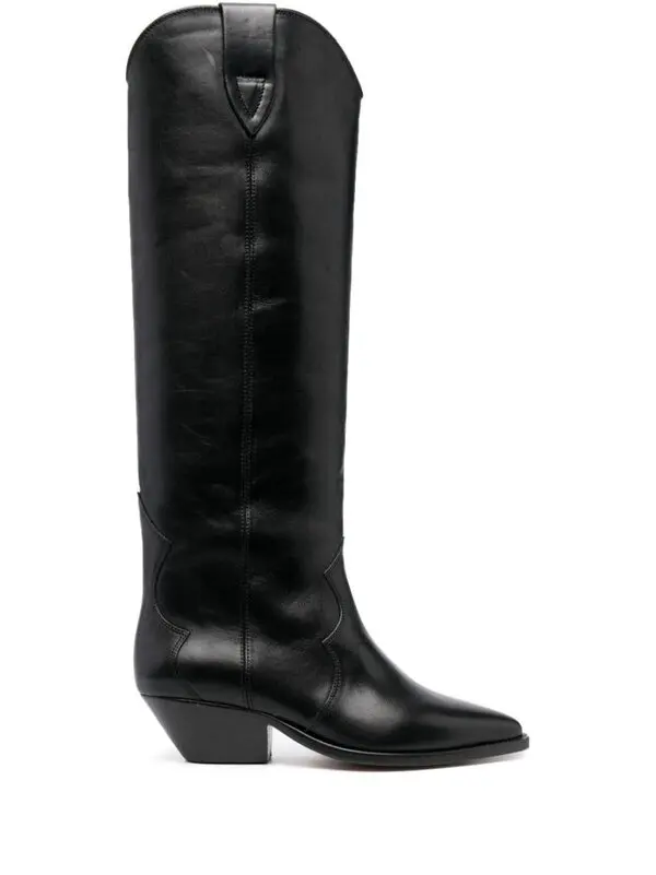 Isabel Marant Denvee Leather Boots - Black