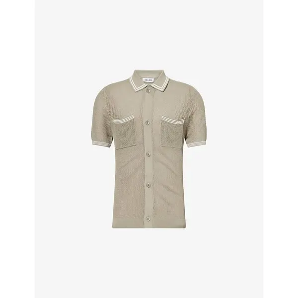 BELIER Open-stitch Resort Knit Shirt - Sage