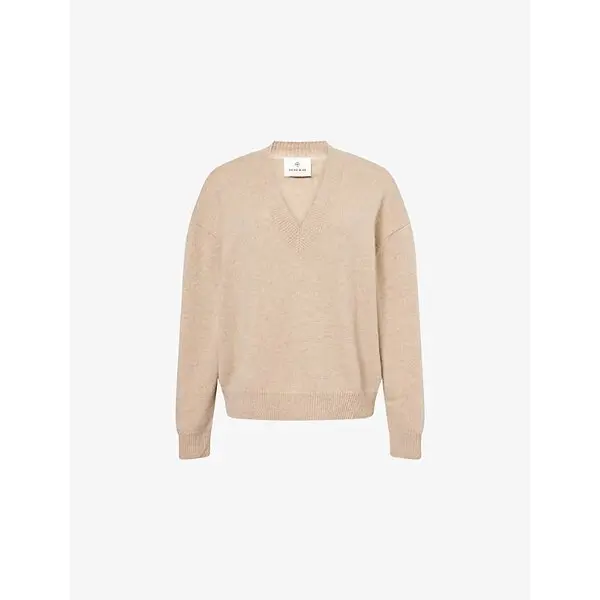ANINE BING Lee V-neck Cashmere Jumper - Brown